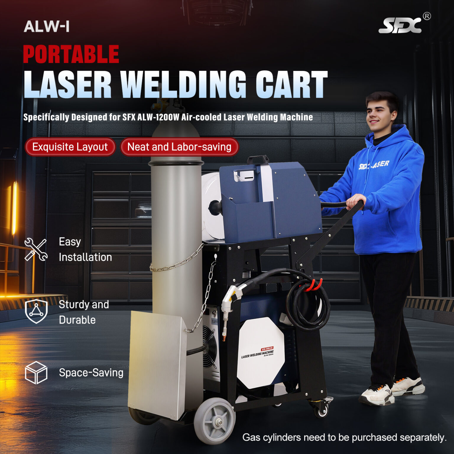 SFX ALW-1200 Air Cooled Laser Welding Machine Portable Laser Welding ...